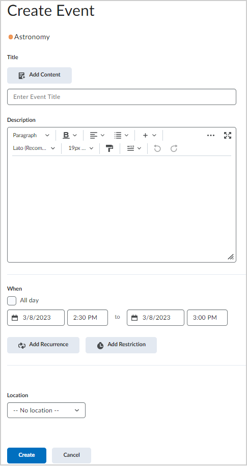 Course Setup | onQ Support